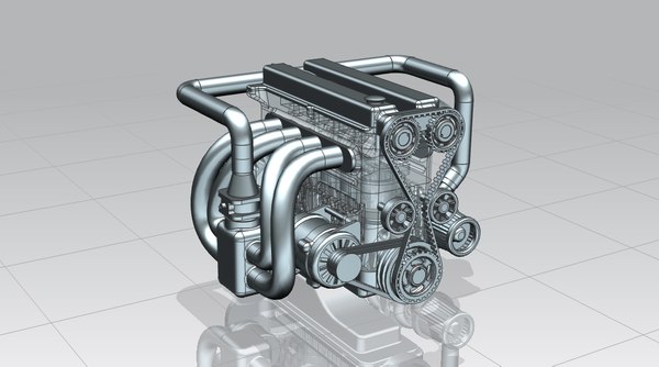 DOHC 16v Motor 3D-Modell - TurboSquid 962627