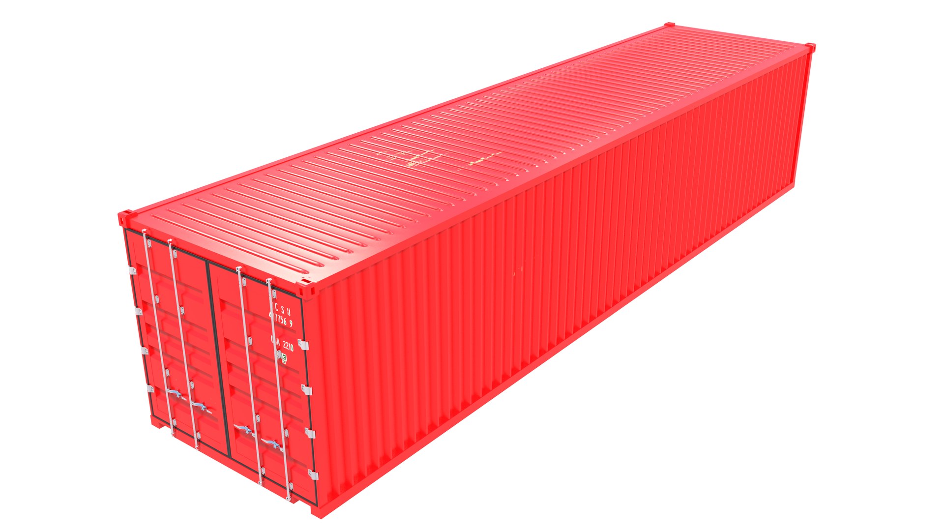 Cargo Container - Red 3D - TurboSquid 1908303