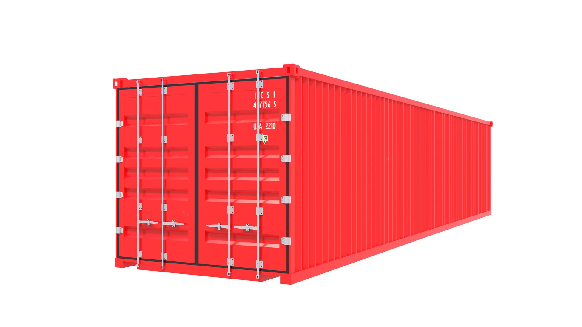 Cargo Container - Red 3D - TurboSquid 1908303