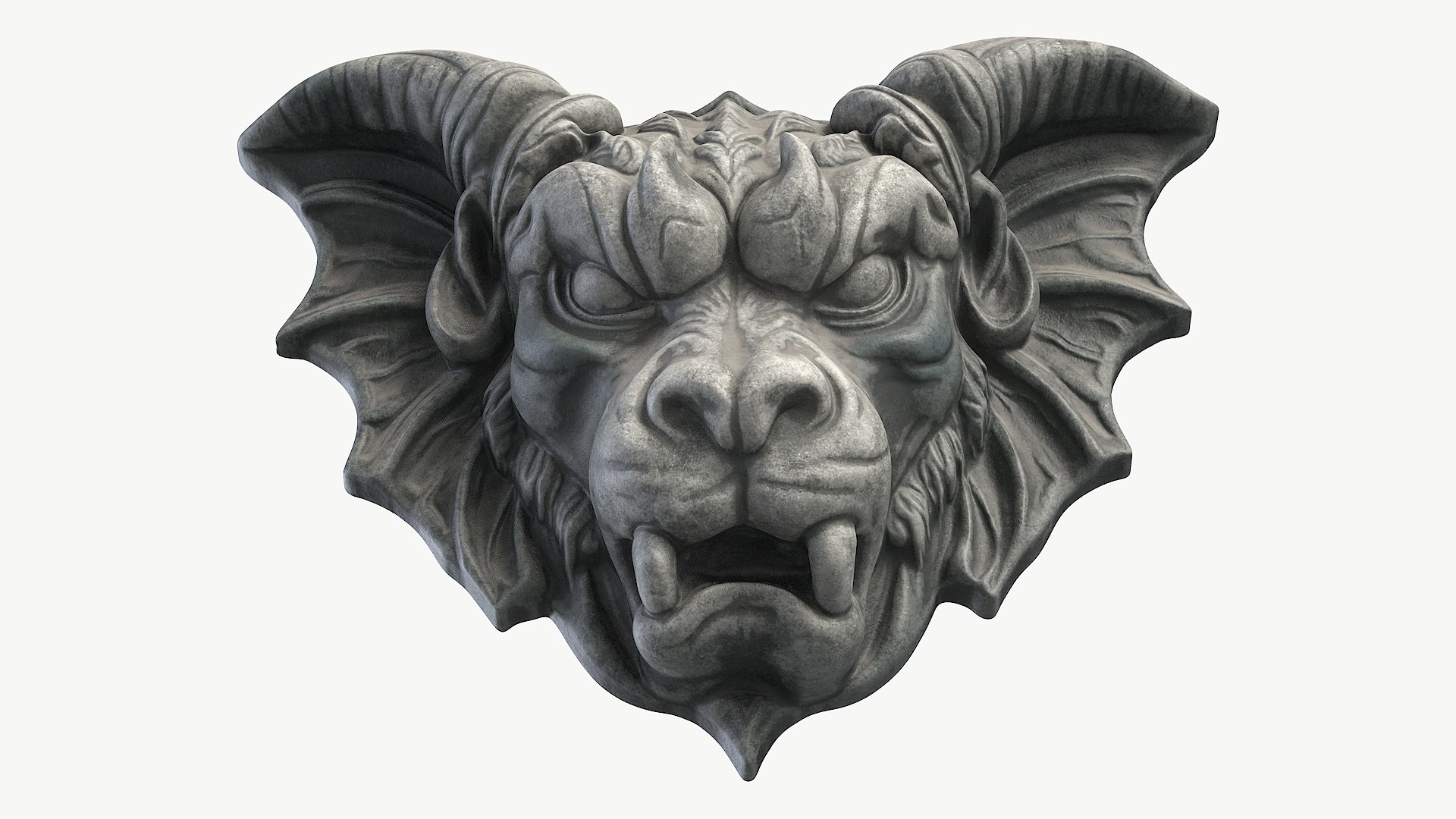 3D Model Gargoyle Head Textured 4 - TurboSquid 2291102