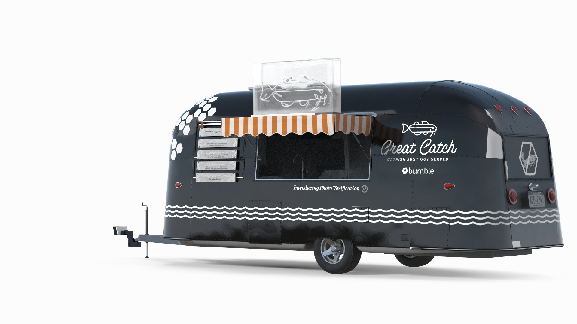 black catering van