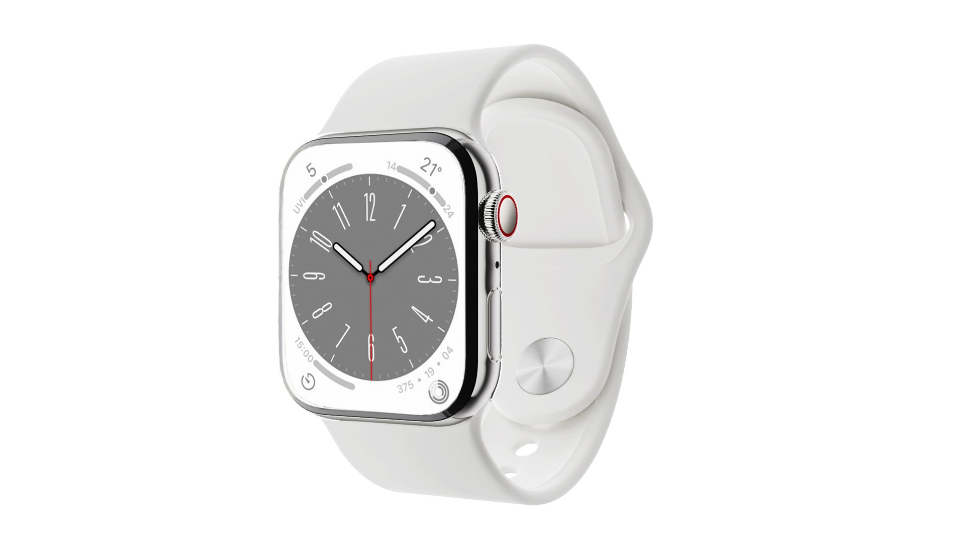 Apple Watch 8 Series - Silver Stainless Steel Model - TurboSquid 1965065
