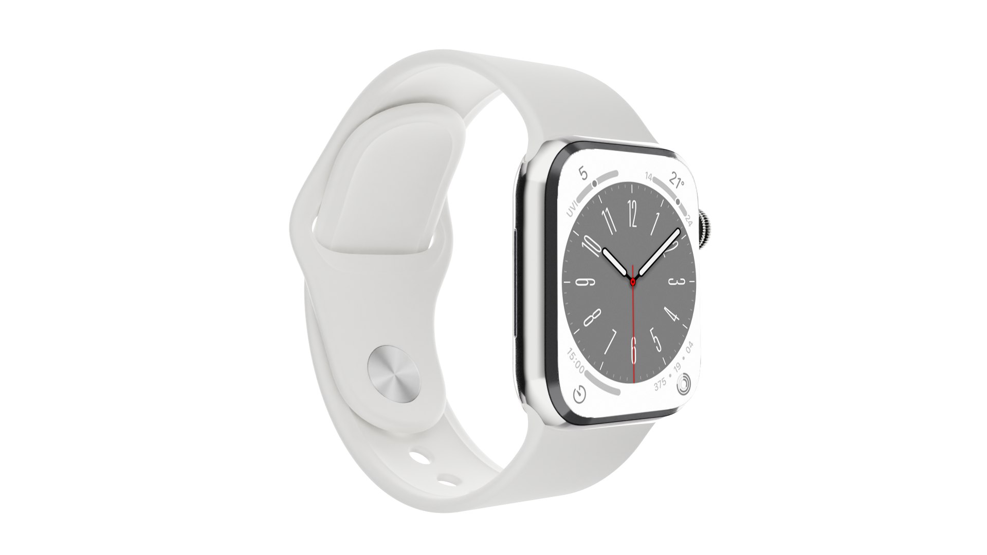 Apple Watch 8 Series - Silver Stainless Steel Model - TurboSquid 1965065