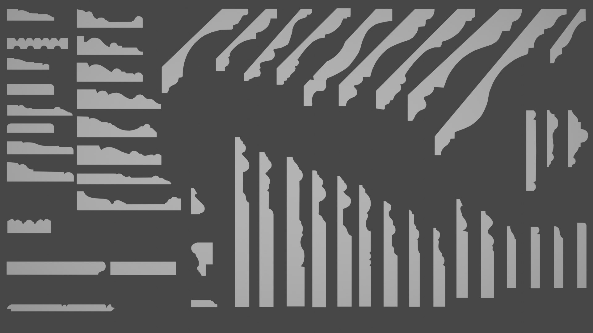 Asset Pack Baseboards 3D Model - TurboSquid 1603531