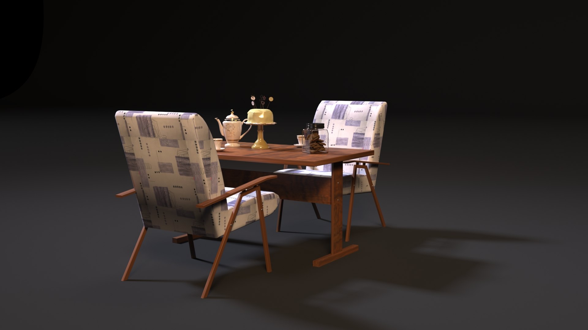 3D Ussr Table Chair Model - TurboSquid 1462654