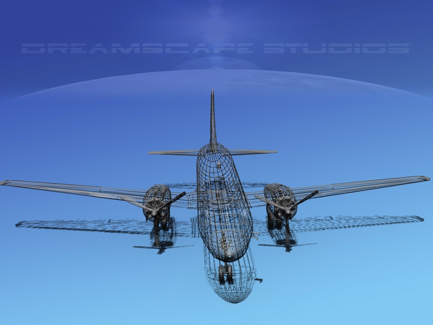 propellers convair 340 3d dxf