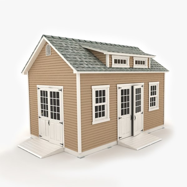 garden shed 03 3d model