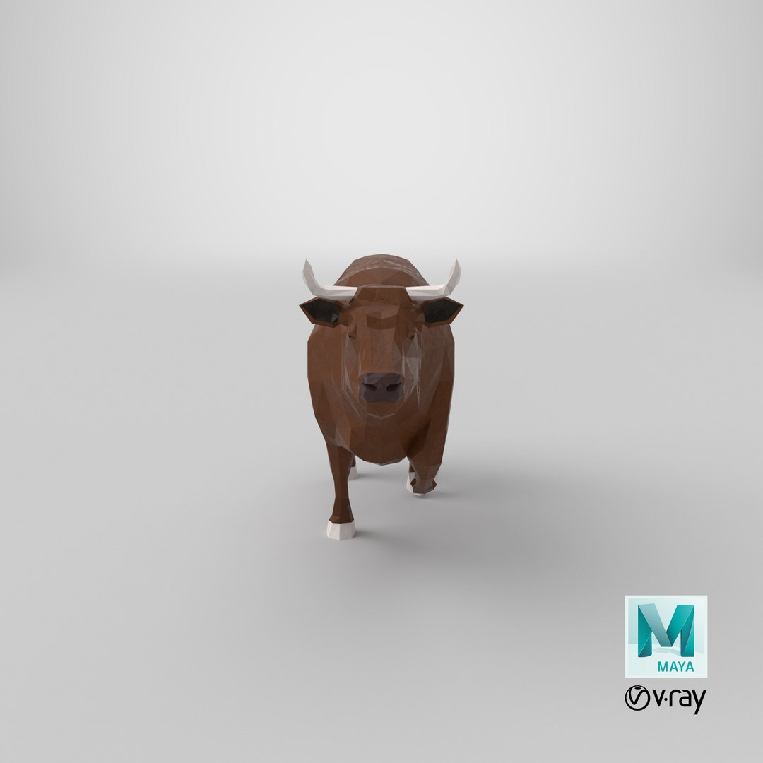 3D bull---brown-running - TurboSquid 1192692