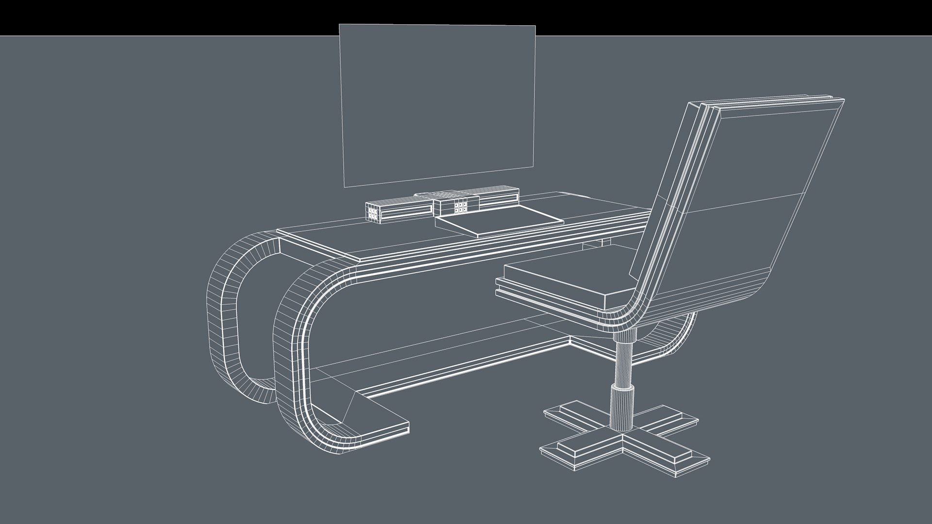 3D Sci Fi Table And Chair - TurboSquid 2251298