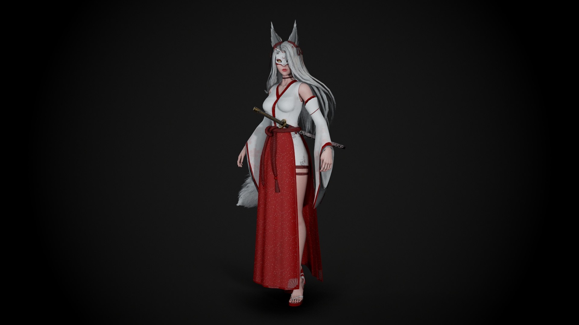 Kitsune 3D Model - TurboSquid 1888114
