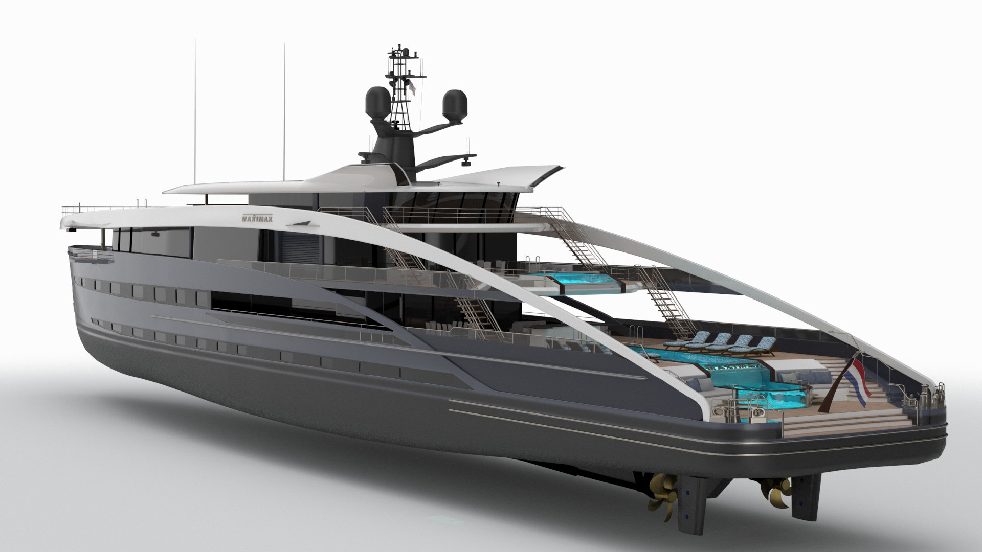 Maximax Superyacht dynamic simulation model - TurboSquid 2118133