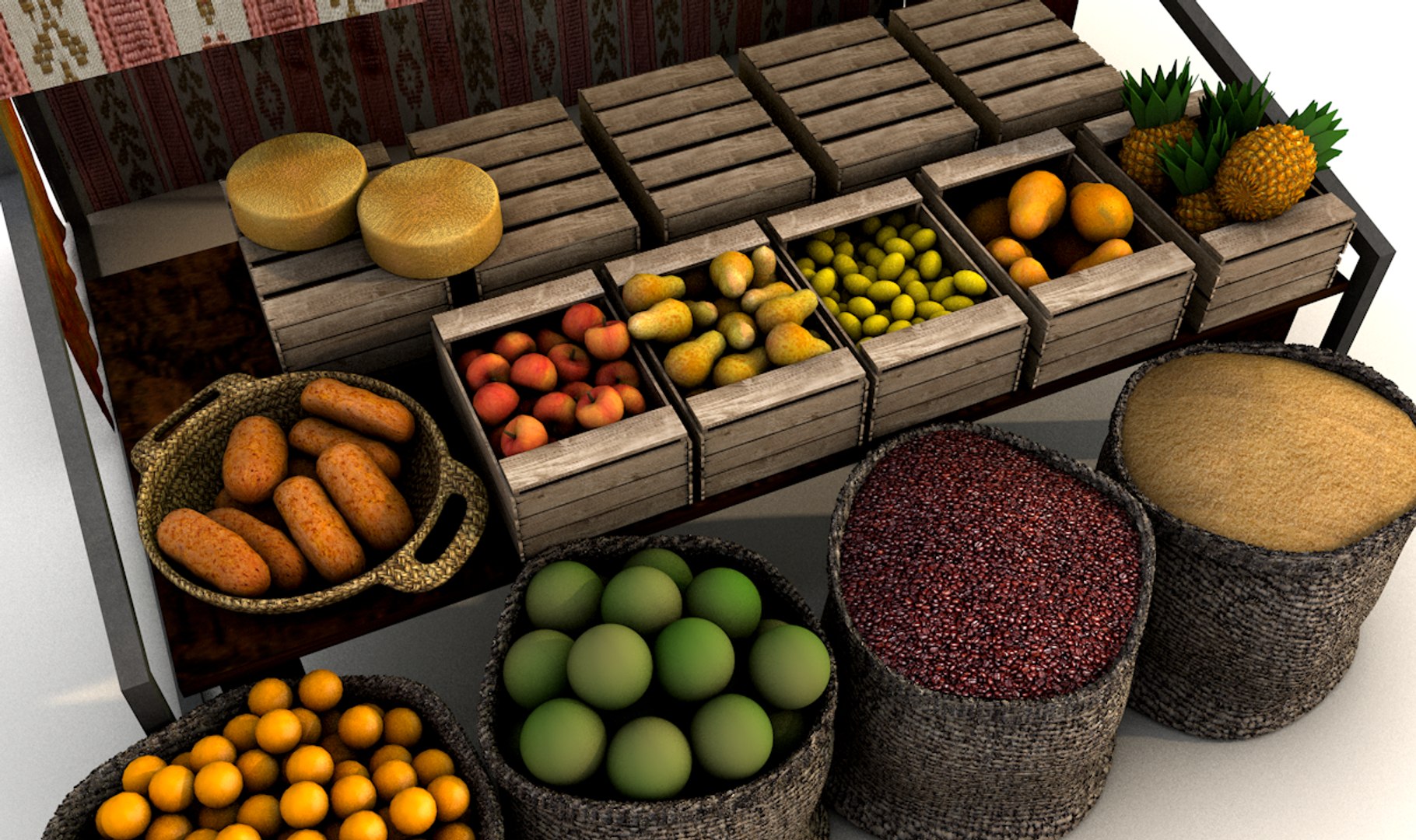 3d Fruit Store