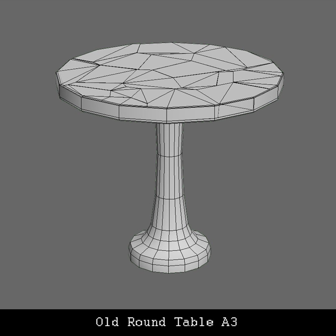 Old Table Model - TurboSquid 1271755