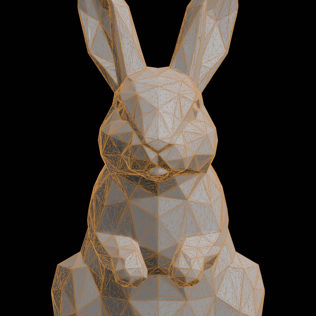 3D Low Poly Rabbit 3D Print Model Animal Sculpture Model - TurboSquid ...