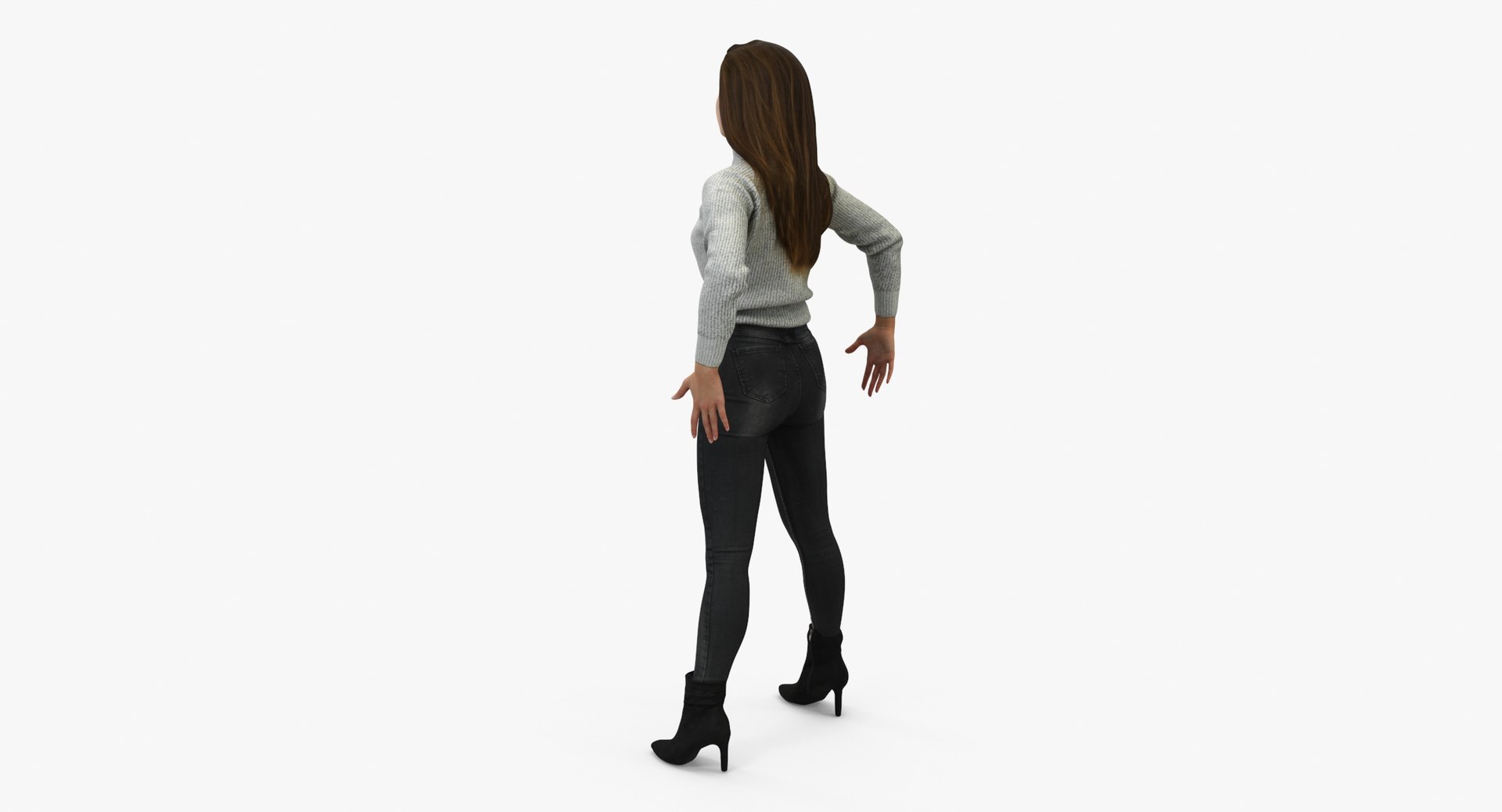 Barbara Casual Autumn A Pose 3D model - TurboSquid 2098396