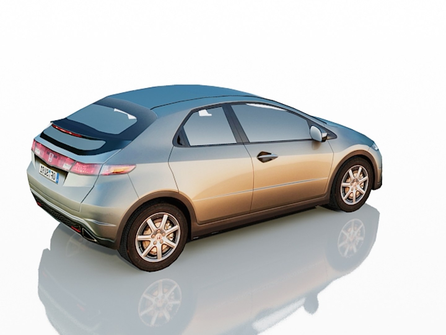 3d Model Of Honda Civic Hatchback