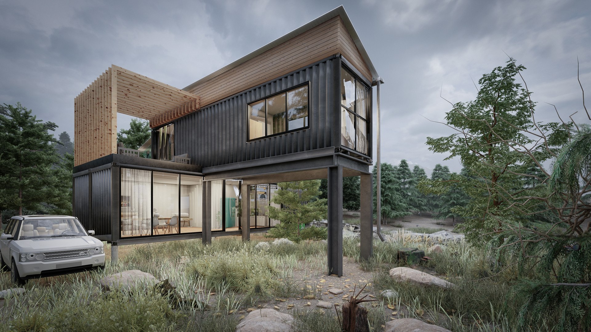 3D Container House - TurboSquid 1563741