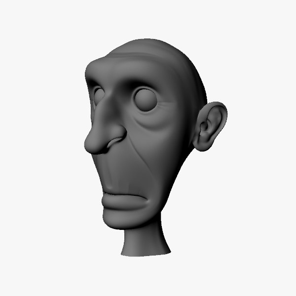 3d model cartoon head