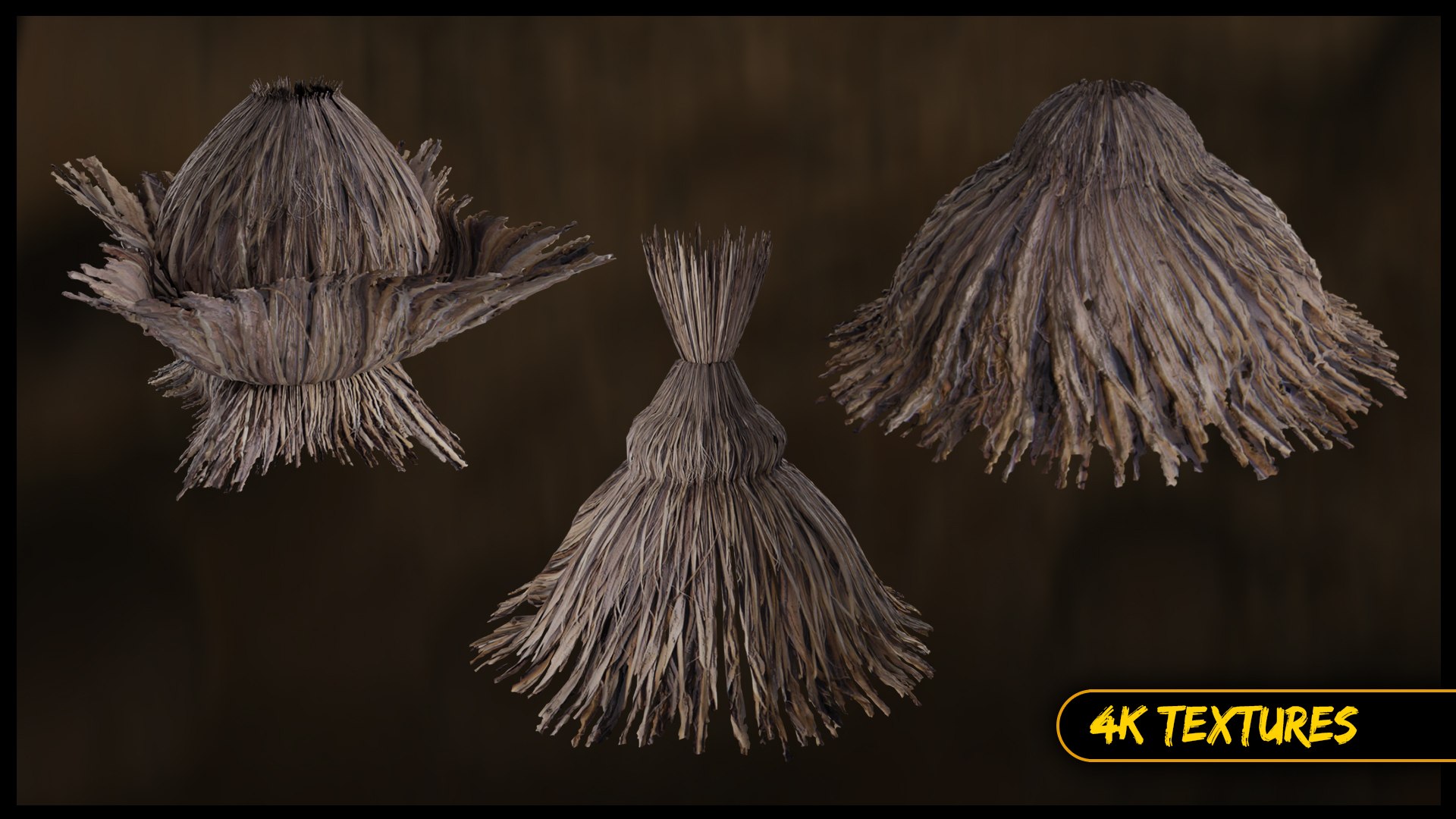 3D Model Tropical Thatch Roofs And Canopies - TurboSquid 2298126