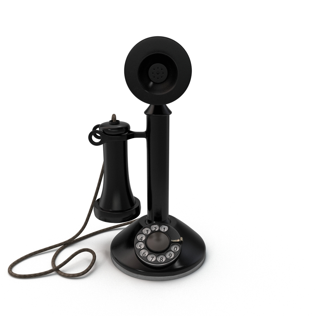 3d Candlestick Phone Model