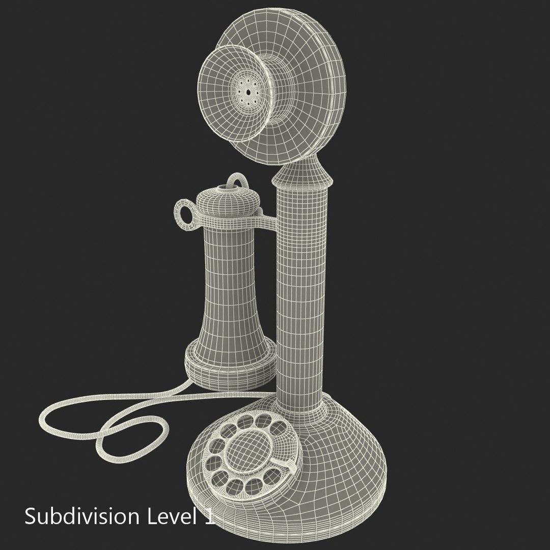 3d Candlestick Phone Model