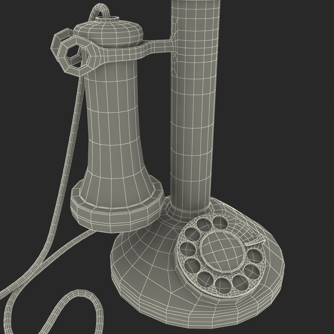 3d Candlestick Phone Model