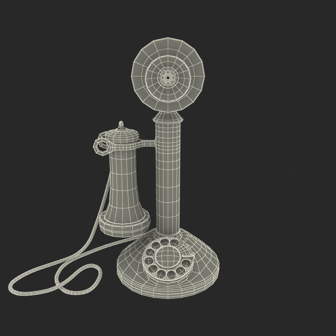 3d Candlestick Phone Model
