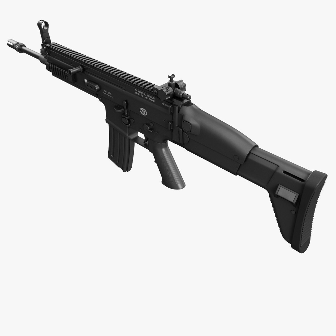 Scar Rifle 3D Model - TurboSquid 1174045