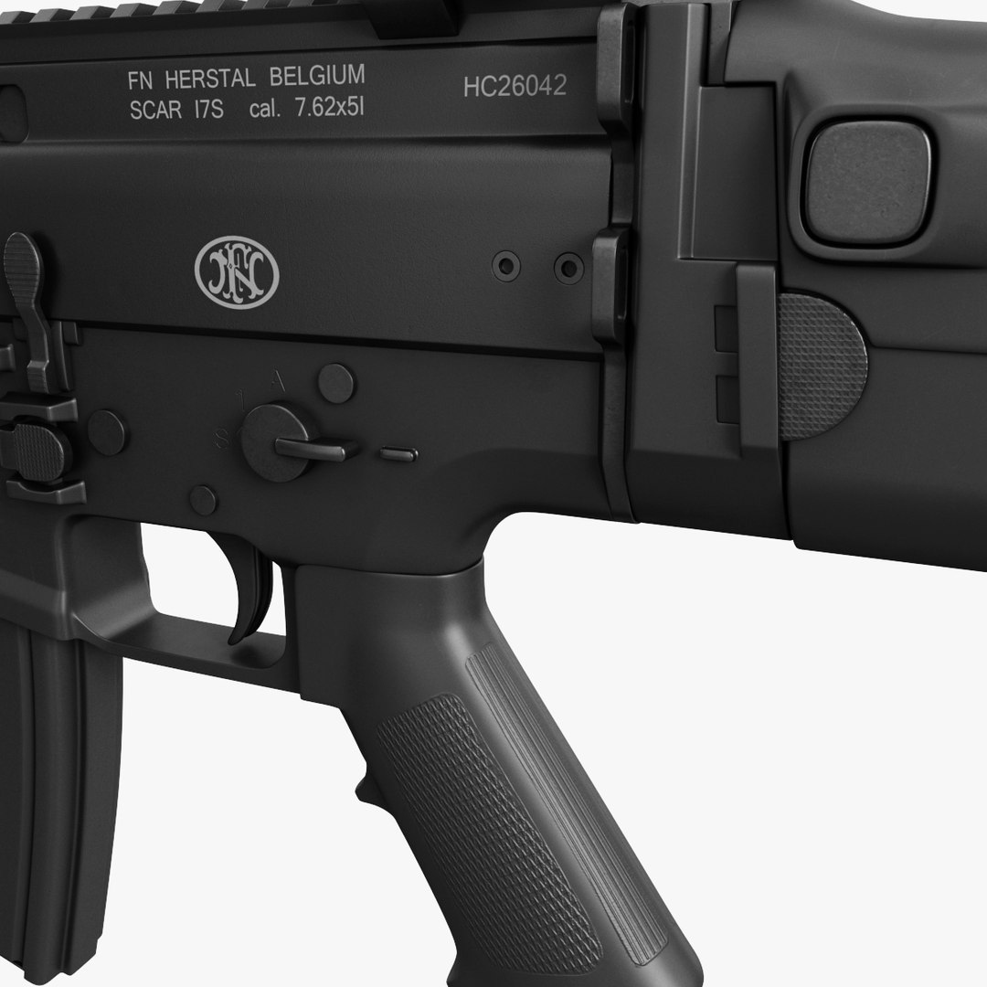 Scar Rifle 3D Model - TurboSquid 1174045