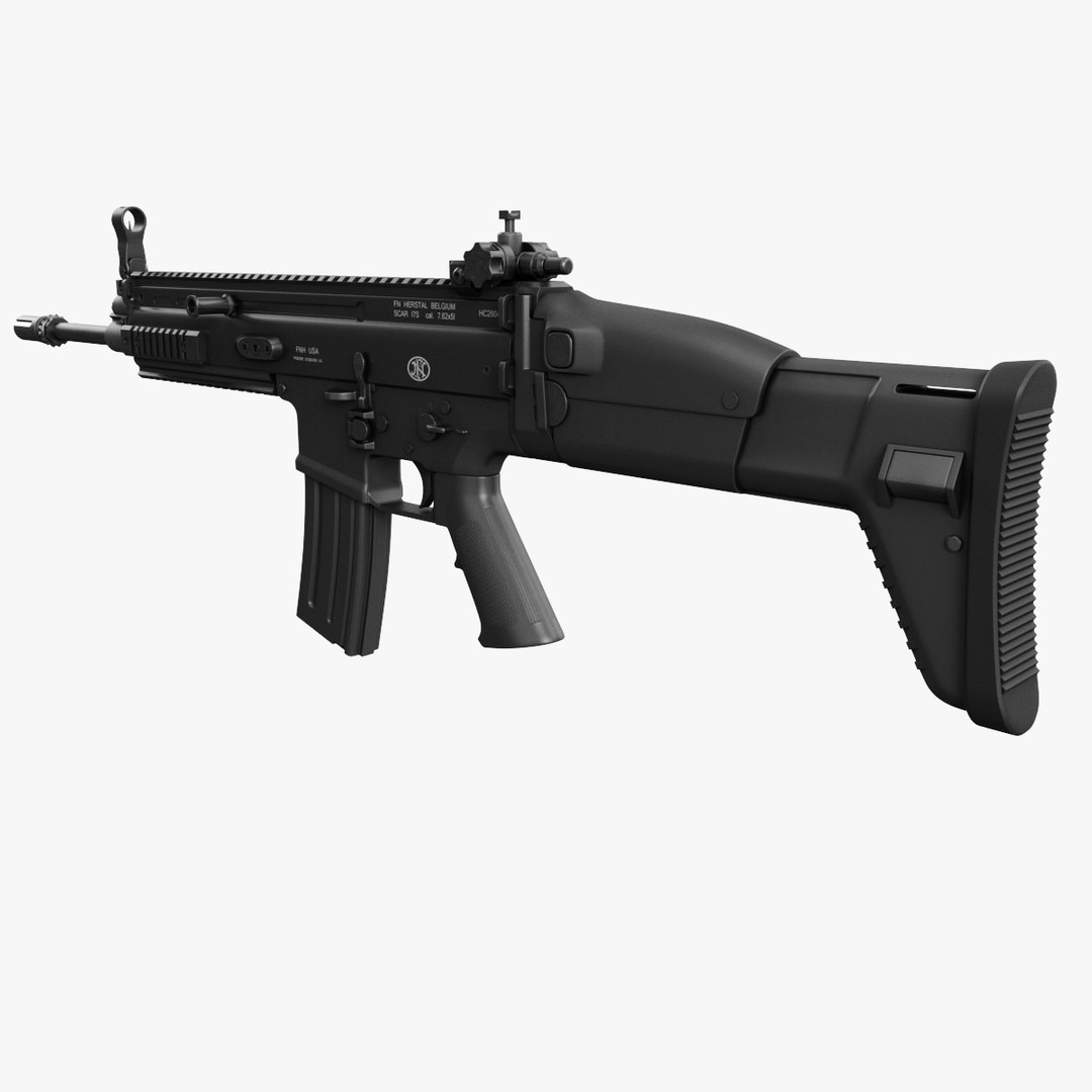 Scar Rifle 3D Model - TurboSquid 1174045