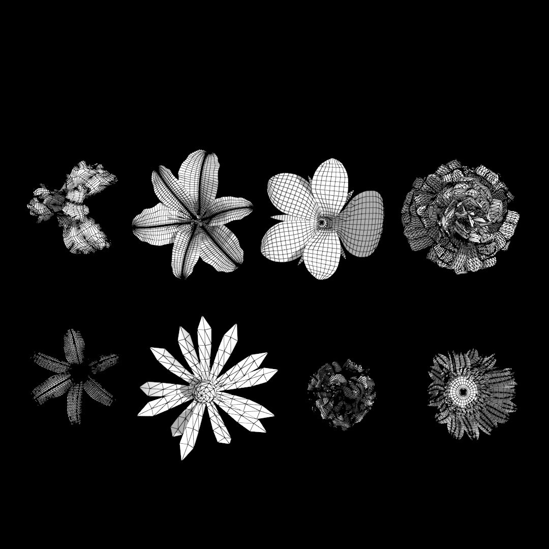 max flowers animation spline