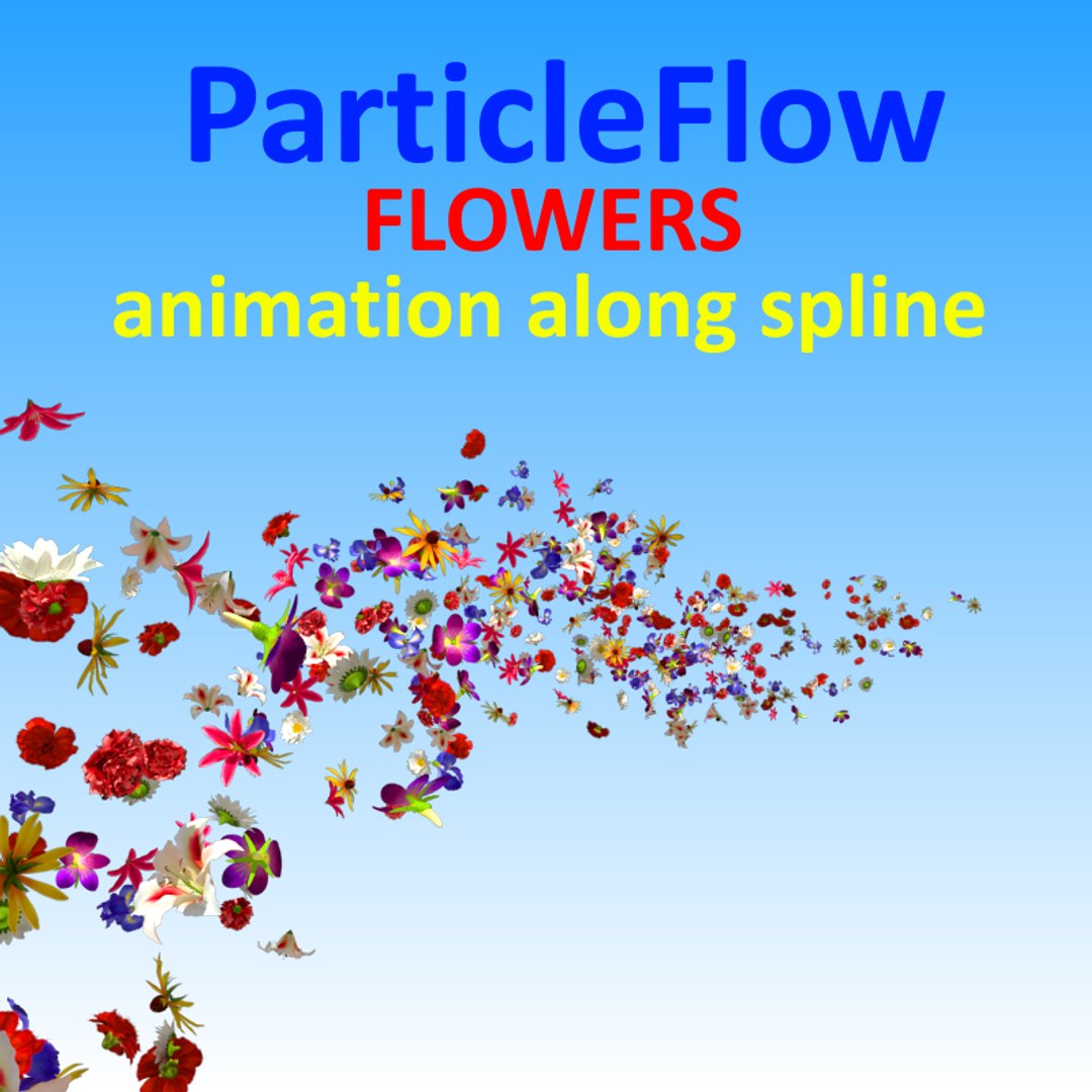 max flowers animation spline