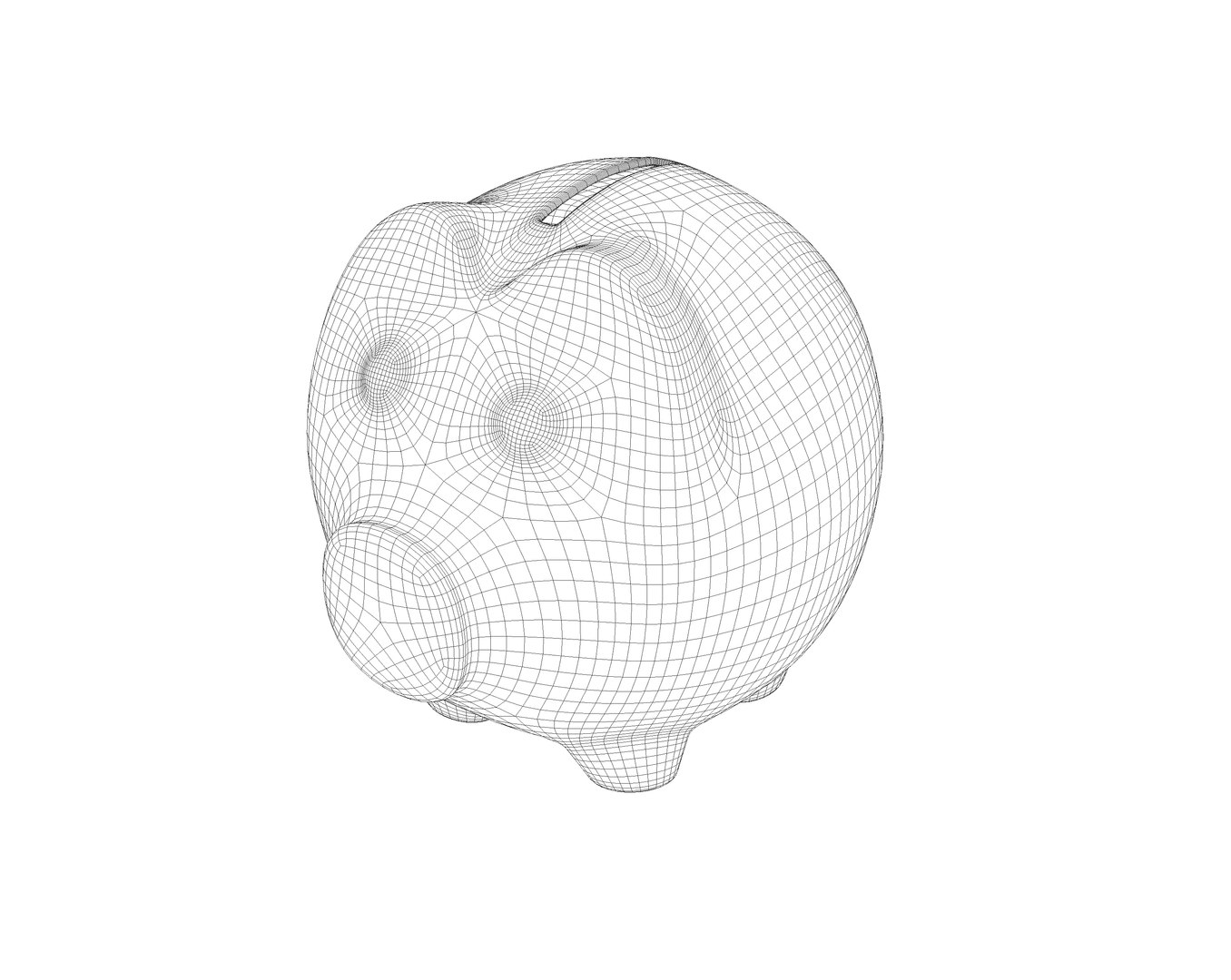 3D Piggy Bank Round Model - TurboSquid 2235181