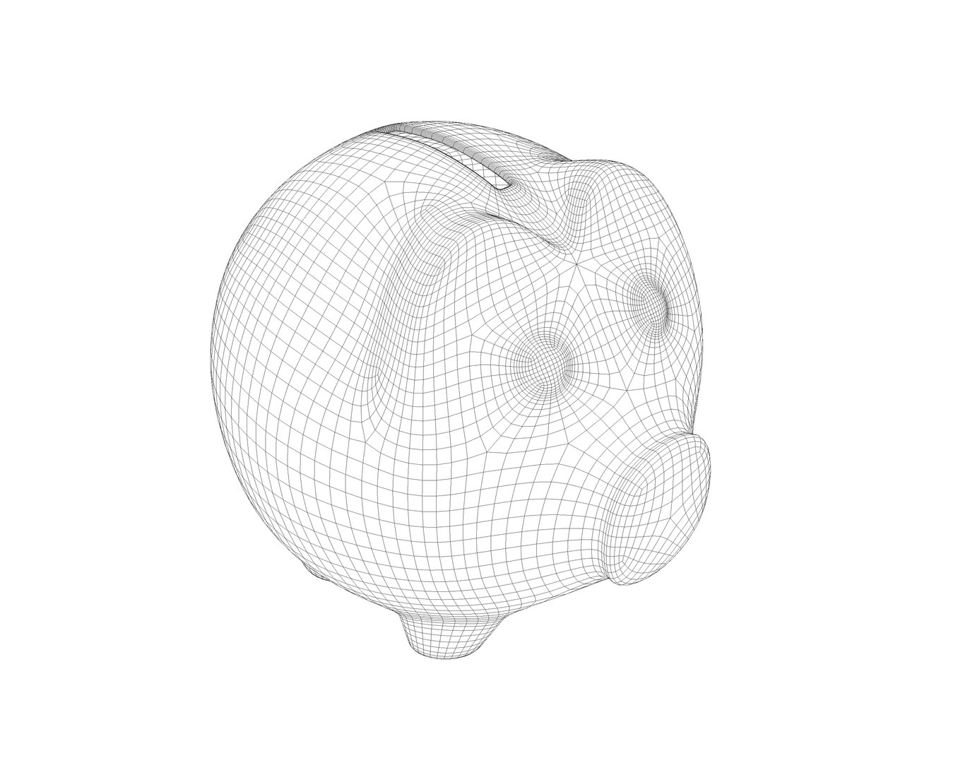 3D Piggy Bank Round Model - TurboSquid 2235181