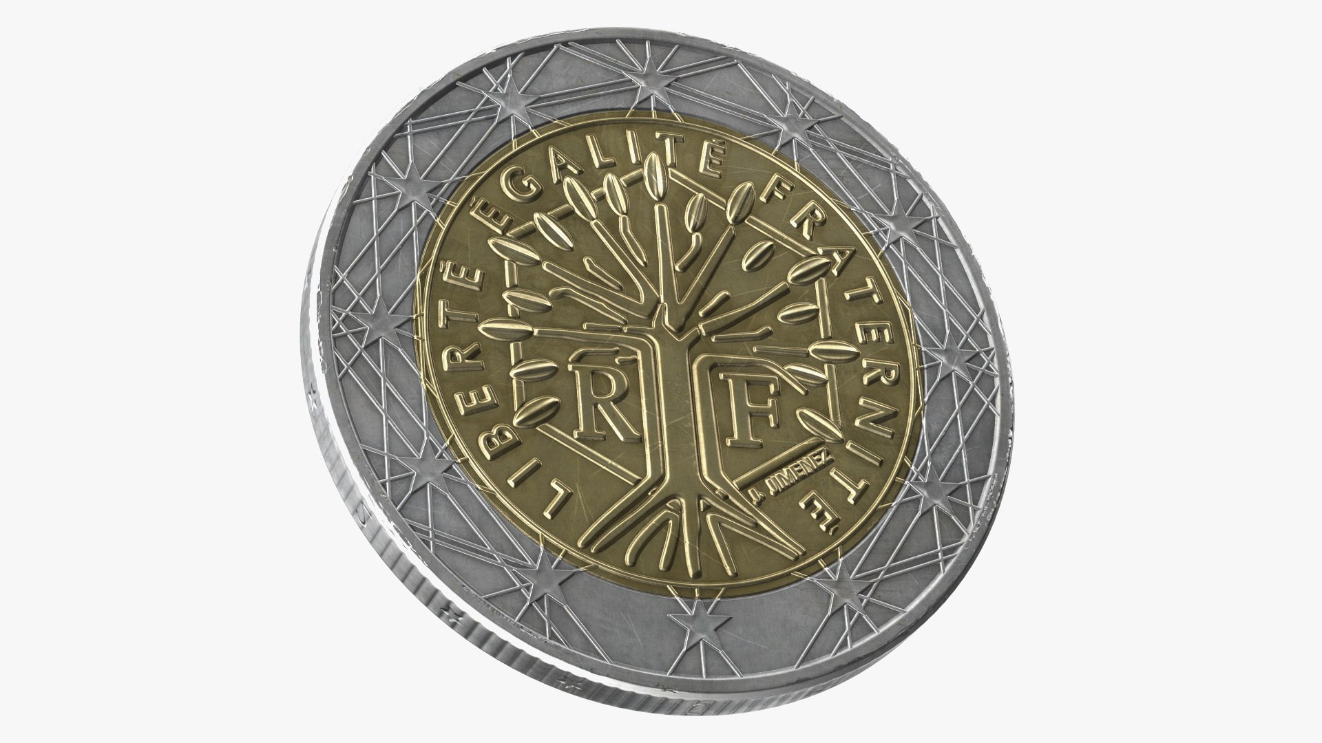 3D France 2 Euro Coin model - TurboSquid 2146077