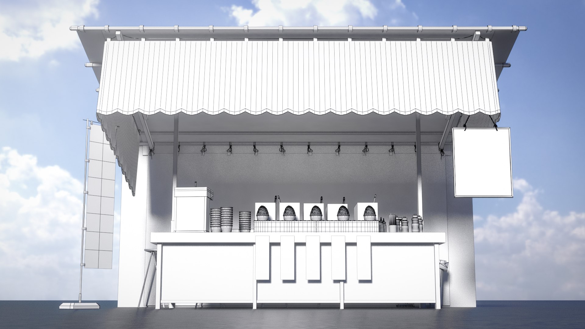 3D Japanese Street Stall 0003 Kakigori Stand - TurboSquid 2314542