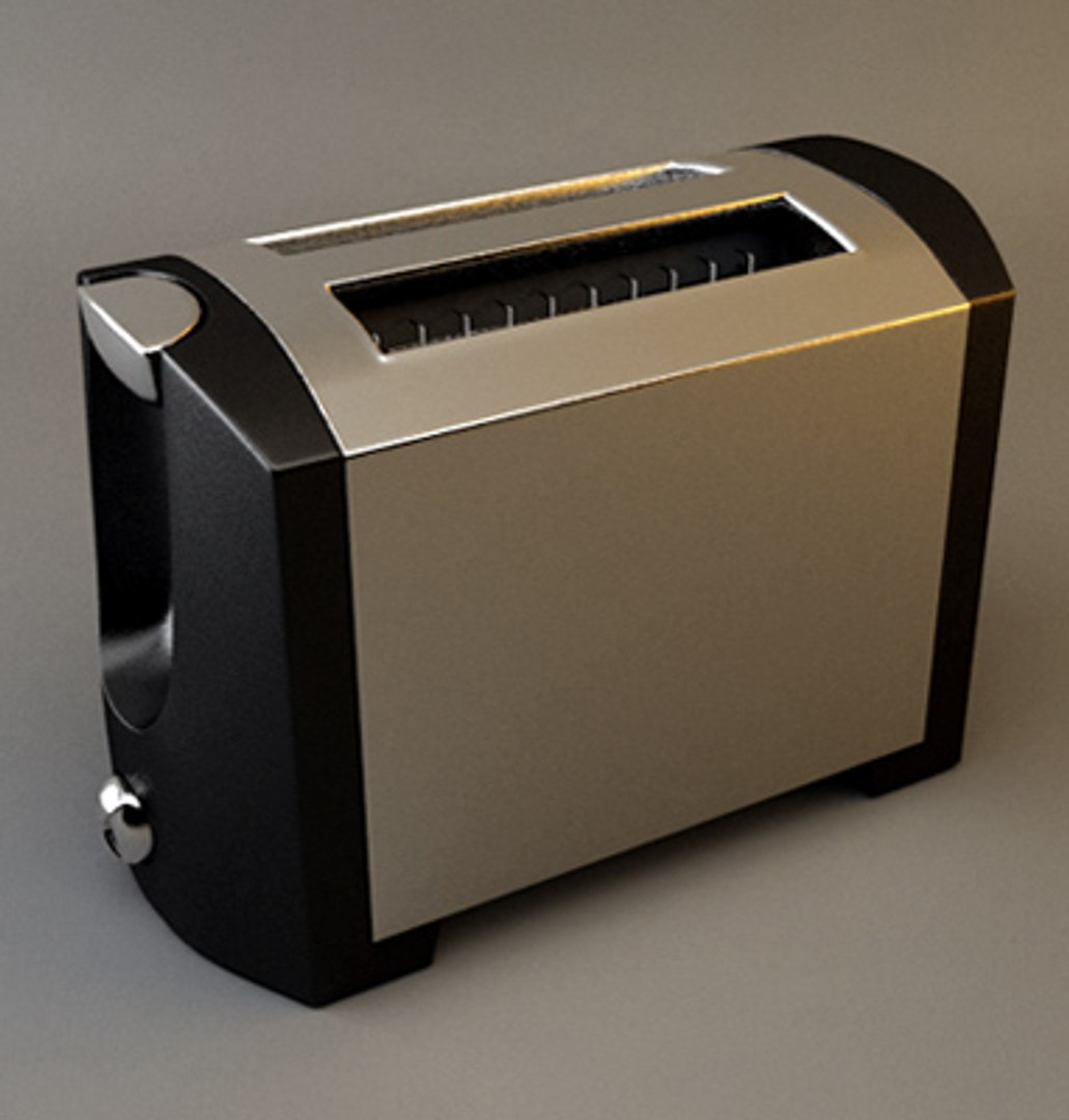 brushed metal toaster obj