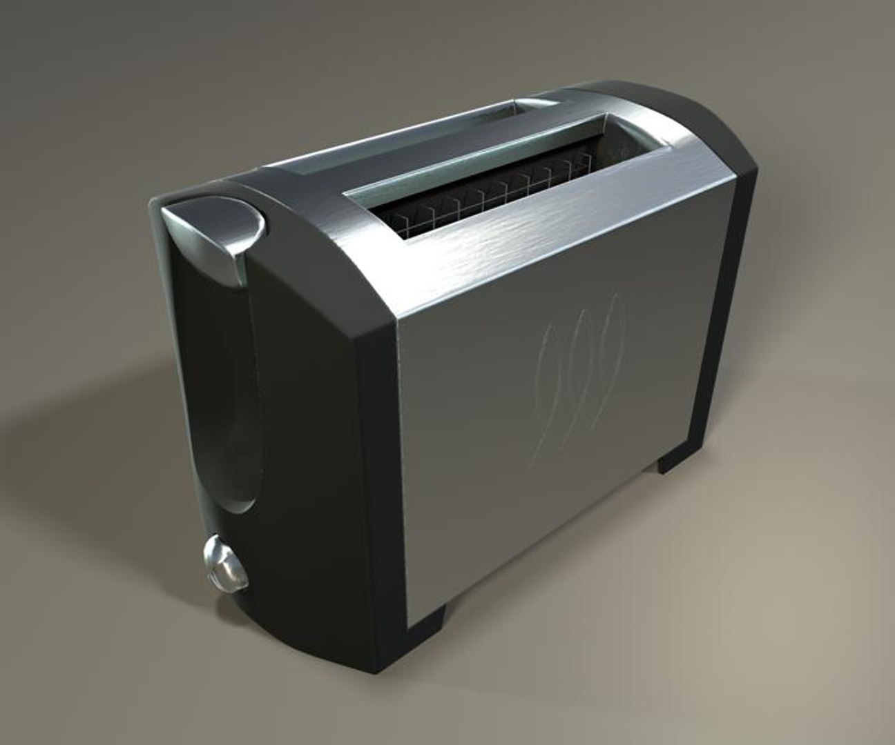 brushed metal toaster obj