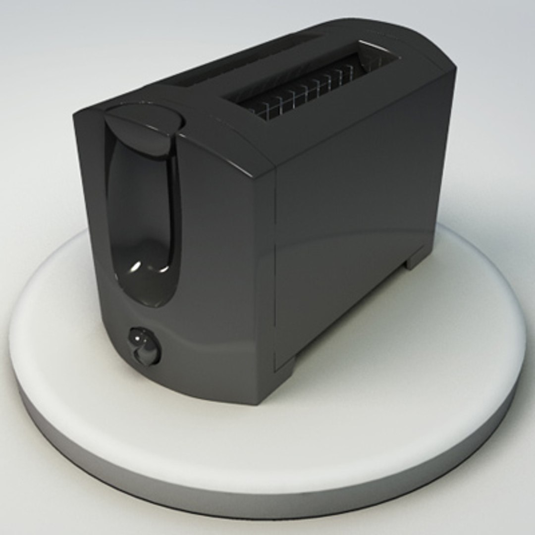 brushed metal toaster obj