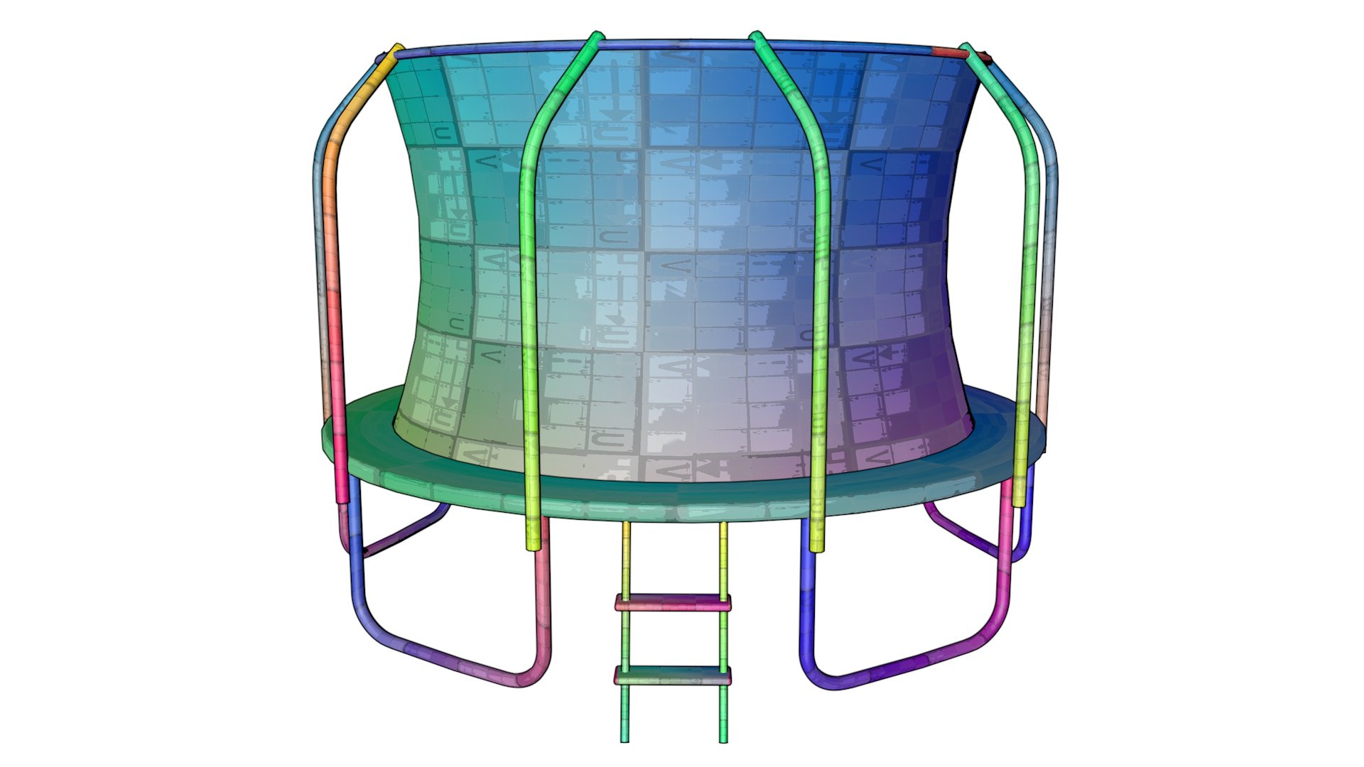 Trampoline 3D Model - TurboSquid 2044508