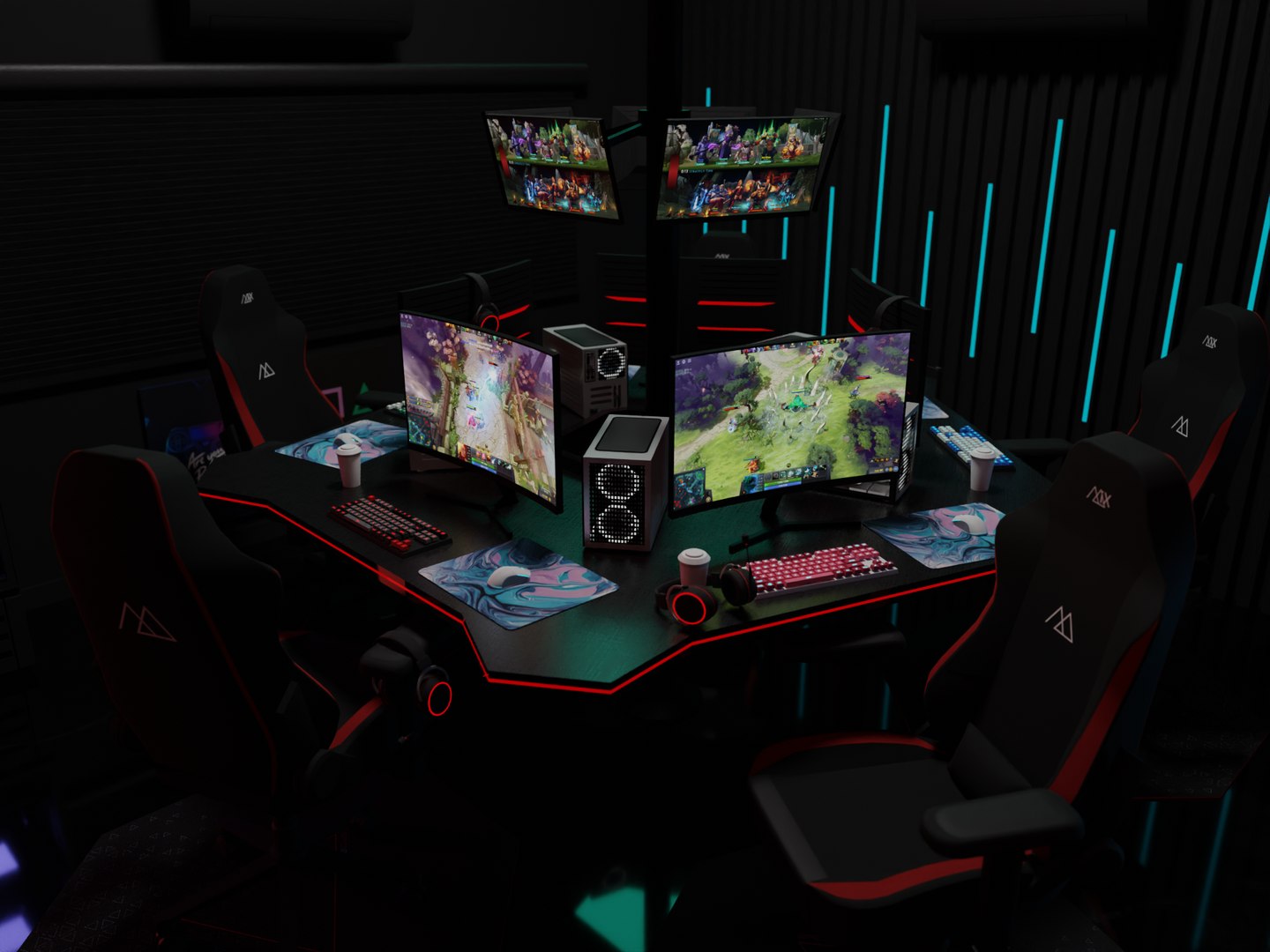 Low Poly - Gaming Station 3D Model - TurboSquid 1972775