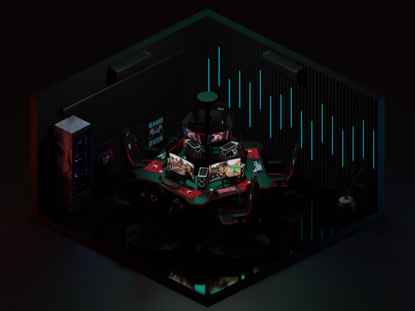 Low Poly - Gaming Station 3D Model - TurboSquid 1972775