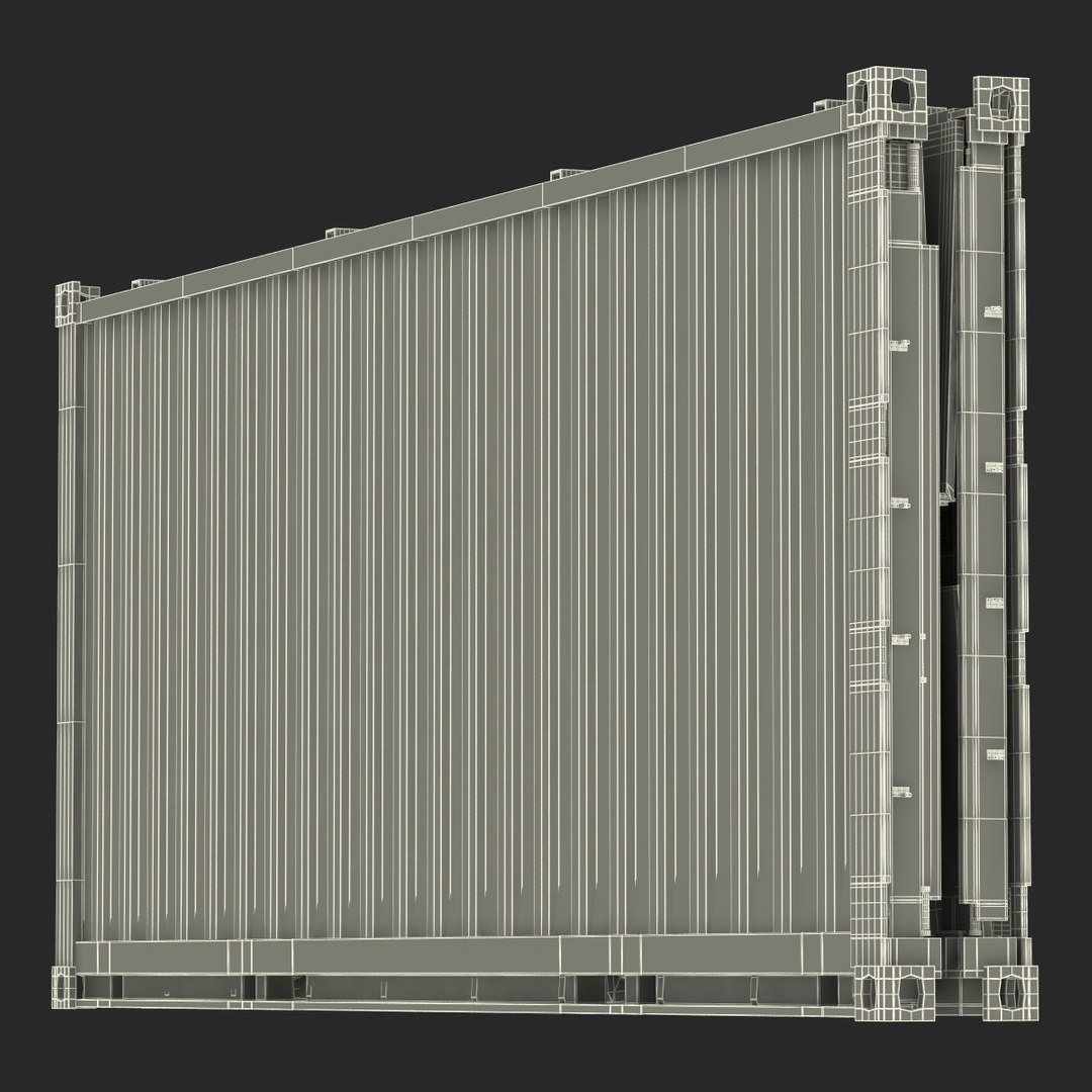 collapsible iso container folded 3d model