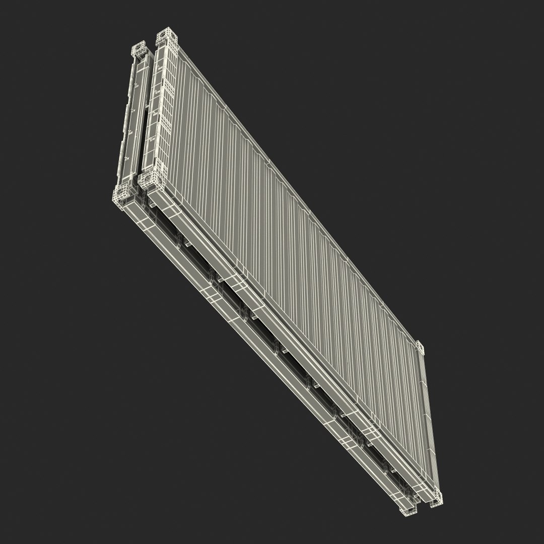 collapsible iso container folded 3d model