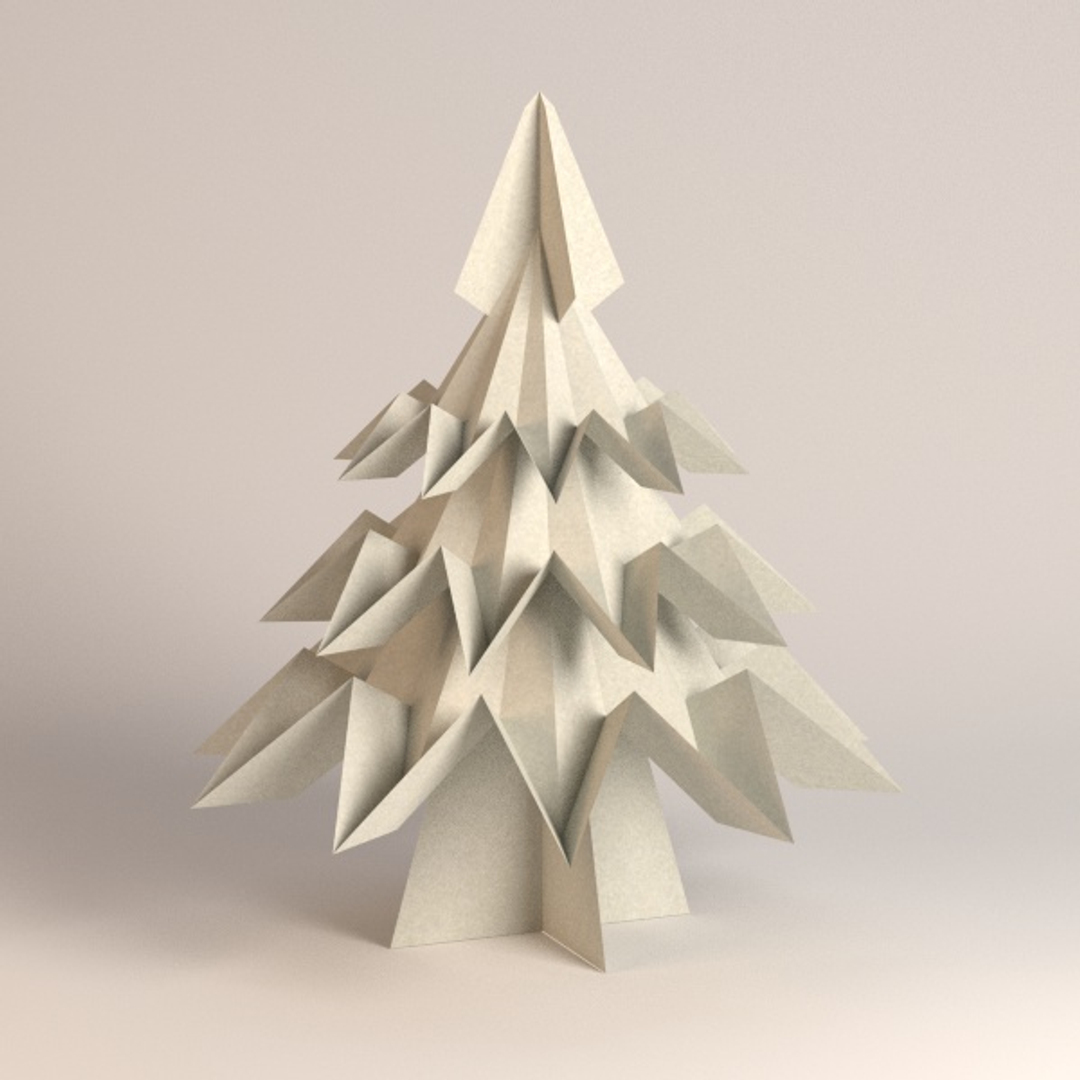 3d model of paper tree