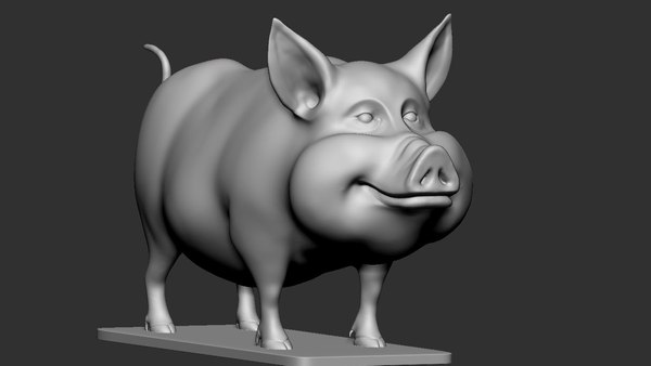 3D Pig Print model - TurboSquid 1714334