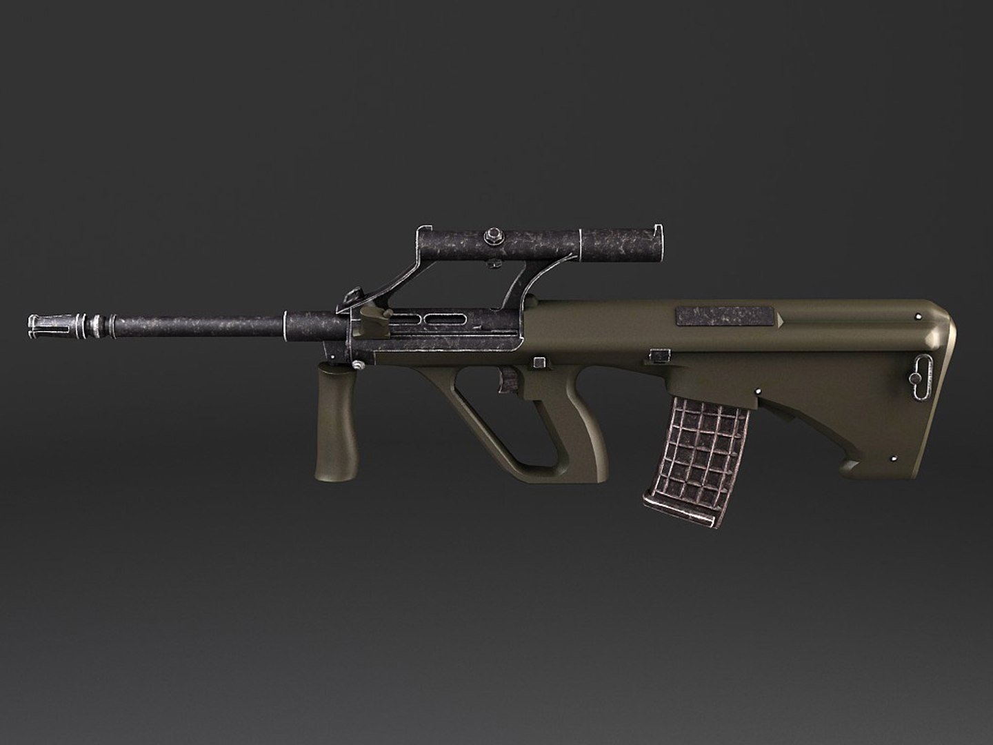 3d Model Of Steyr Aug A1 Assault Rifle