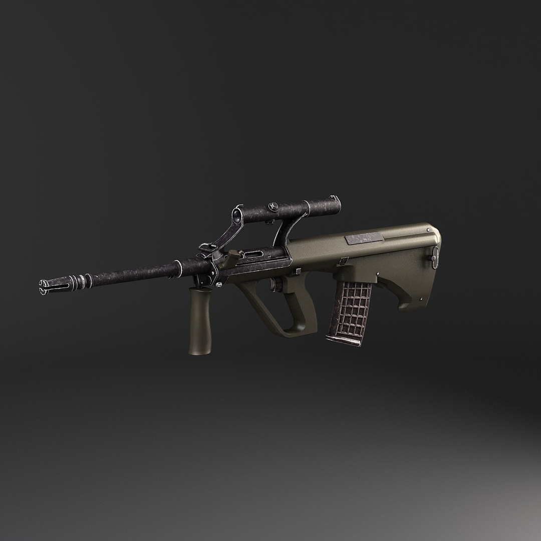 3d Model Of Steyr Aug A1 Assault Rifle