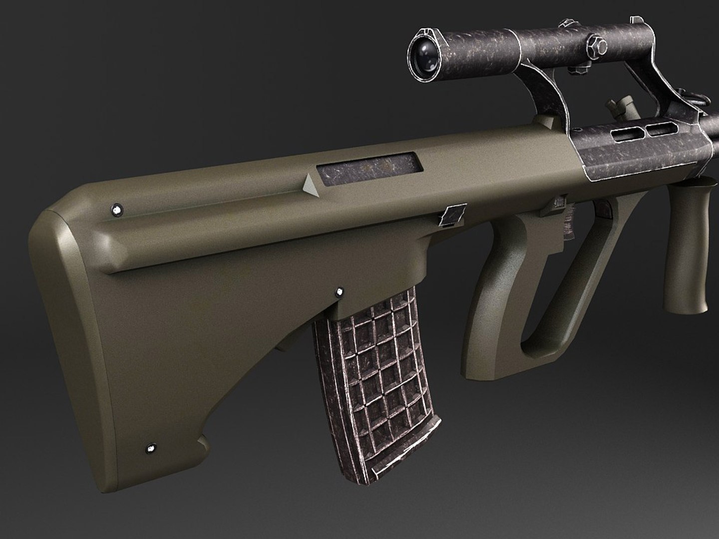 3d Model Of Steyr Aug A1 Assault Rifle
