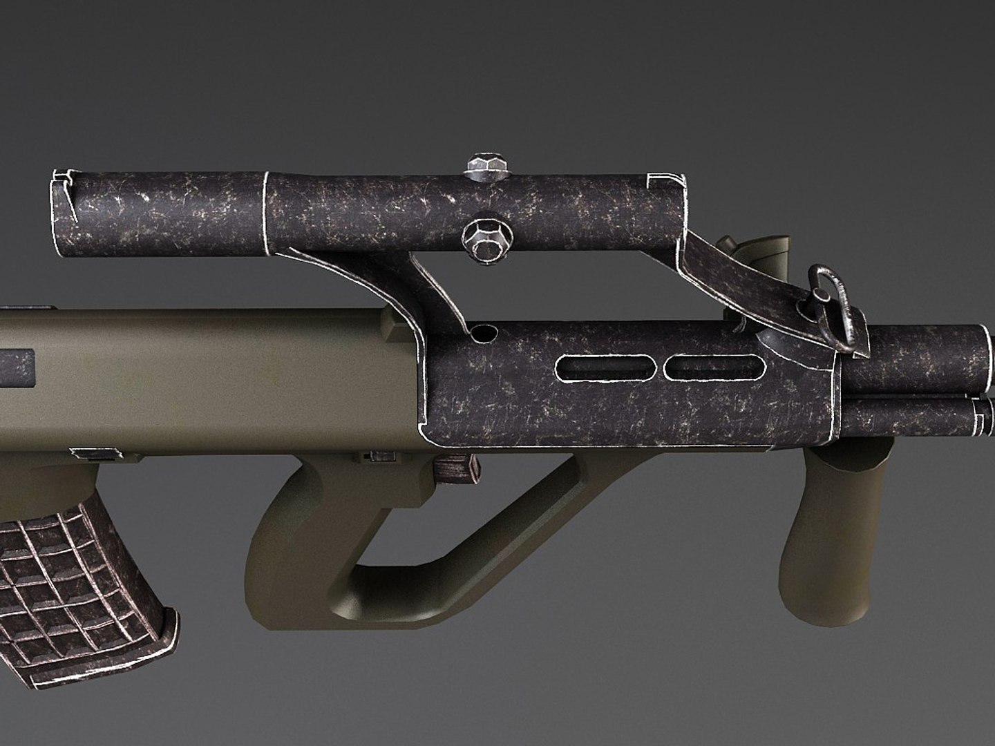 3d Model Of Steyr Aug A1 Assault Rifle
